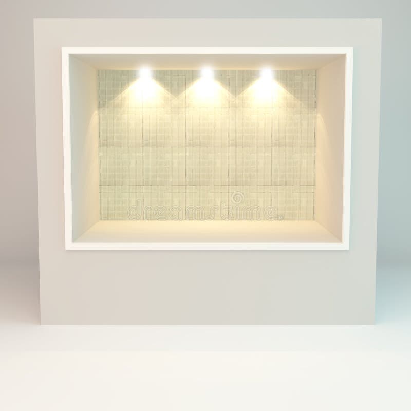 Escaparate Vacío De Una Tienda Stock de ilustración - Ilustración de ...