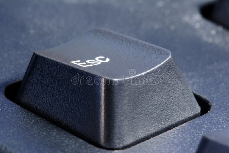 Closeup of an Escape Button Stock Image - Image of pushbutton, button ...