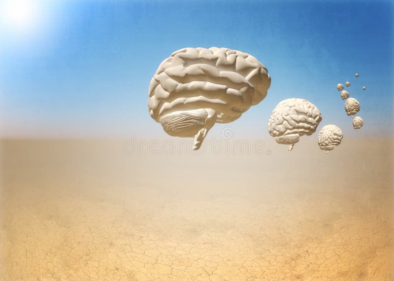 Escape of brain stock illustration. Illustration of mind - 22258462
