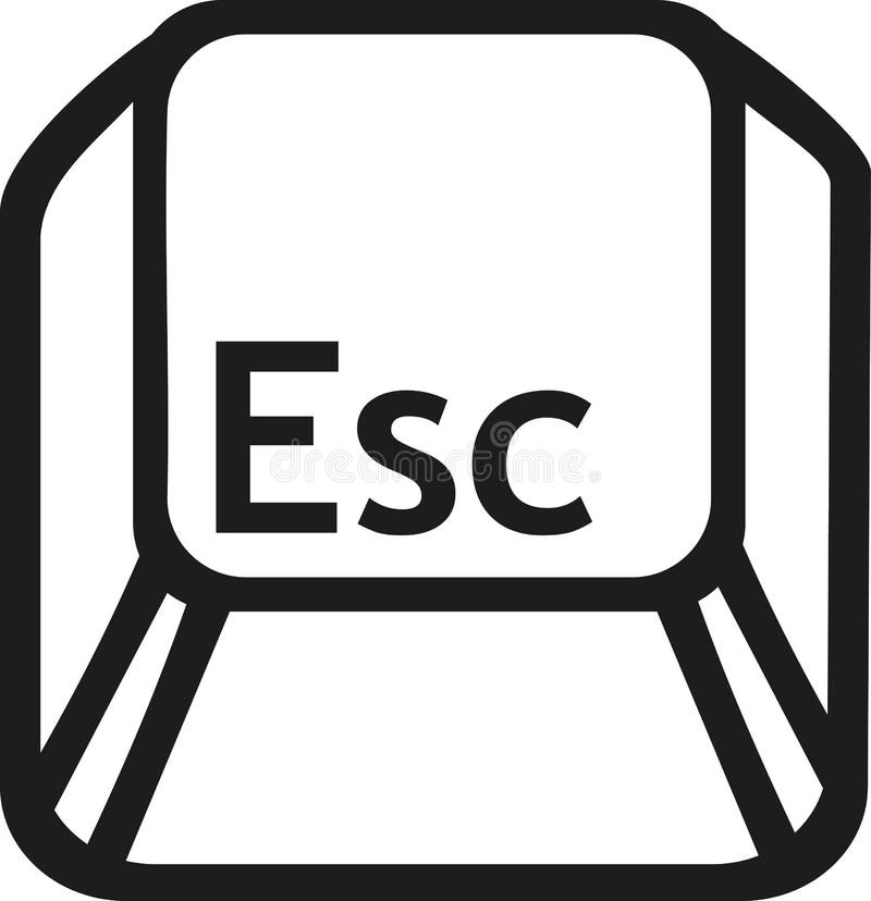Escape Button Key . Doodle Icon, Vector Sign, Hand Drawing Style ...