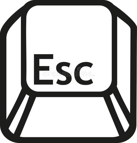 Escape button key stock vector. Illustration of keyboard - 107163429
