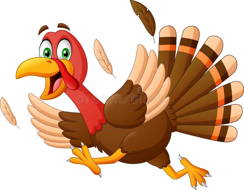 Turkey Escape Cartoon Character Stock Illustration - Illustration of ...