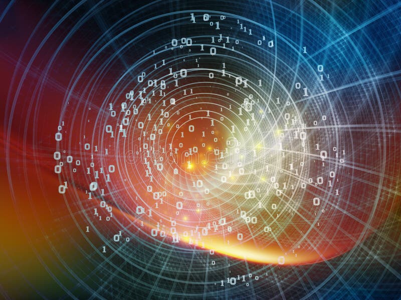 The Escape of Digital Technology Stock Illustration - Illustration of ...