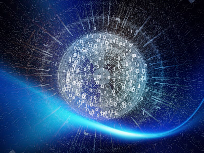 The Escape of Digital Technology Stock Illustration - Illustration of ...