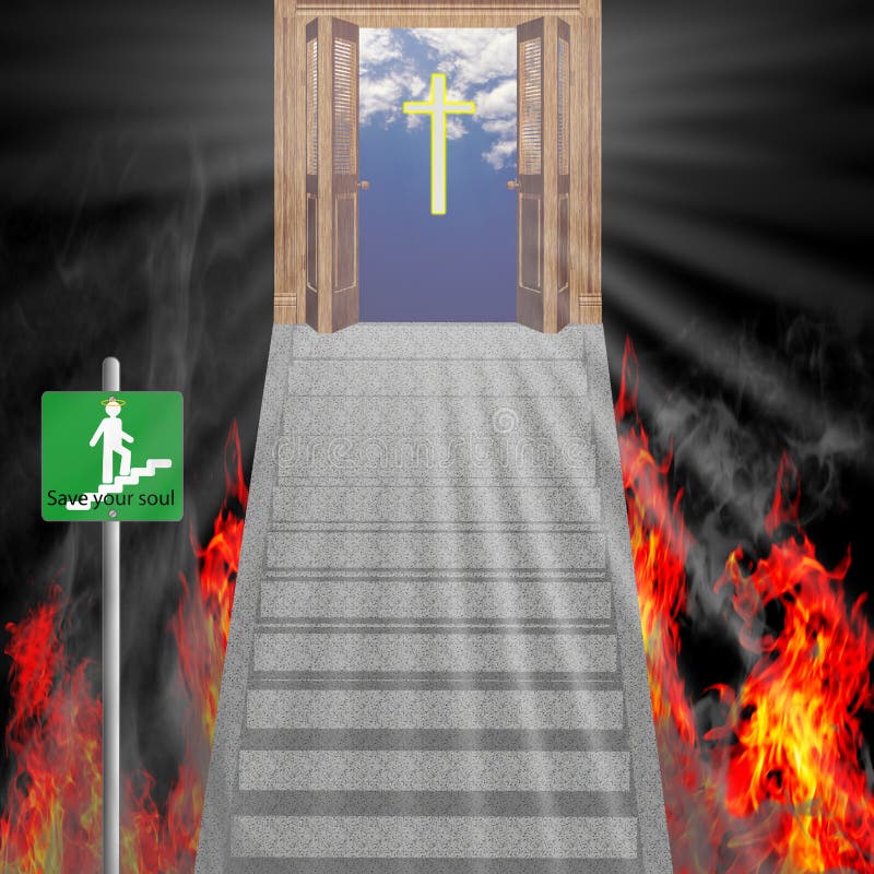 Pathway to Hell stock photo. Image of decision, flames - 9338608