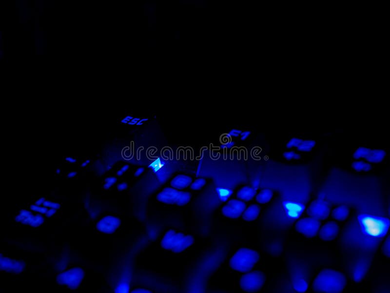 The Escape Key on the Color Backlit Keyboard Glows in the Dark Stock ...