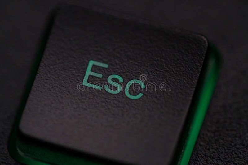 Escape Key on Computer Keyboard Stock Image - Image of macro, white ...