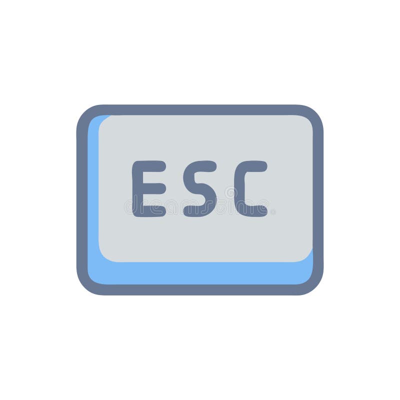 Escape Key Icon stock illustration. Illustration of futuristic - 351631084