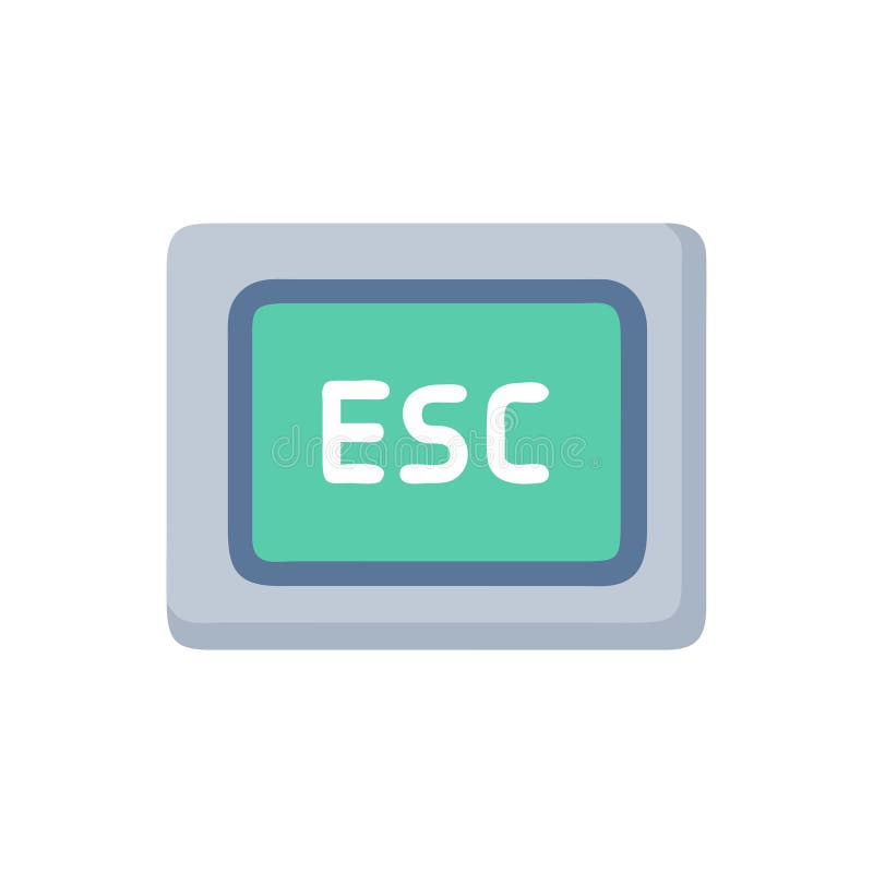 Escape Key Icon stock illustration. Illustration of digital - 351631112