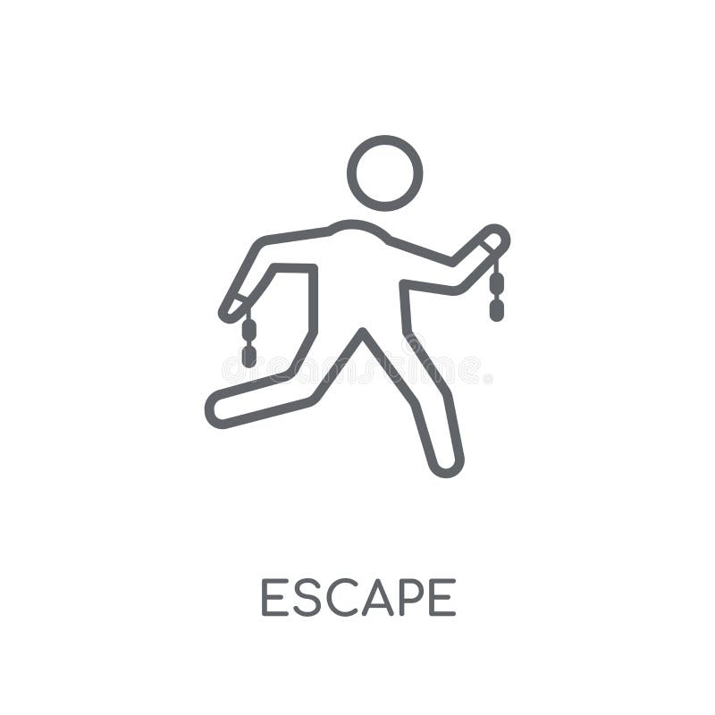 Escape Linear Icon. Modern Outline Escape Logo Concept on White Stock ...