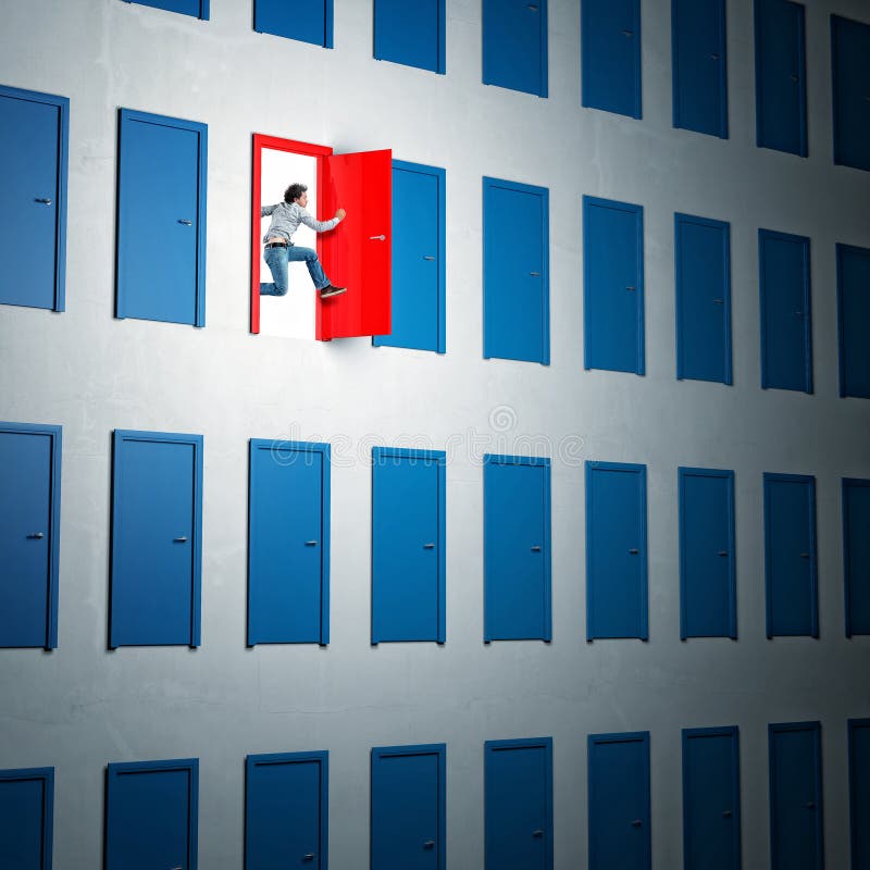 Escape stock illustration. Illustration of curly, business - 54720502