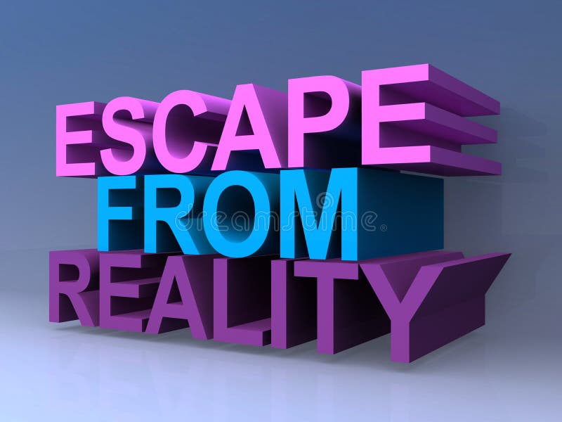 Escape from reality stock illustration. Illustration of achieve - 186893990