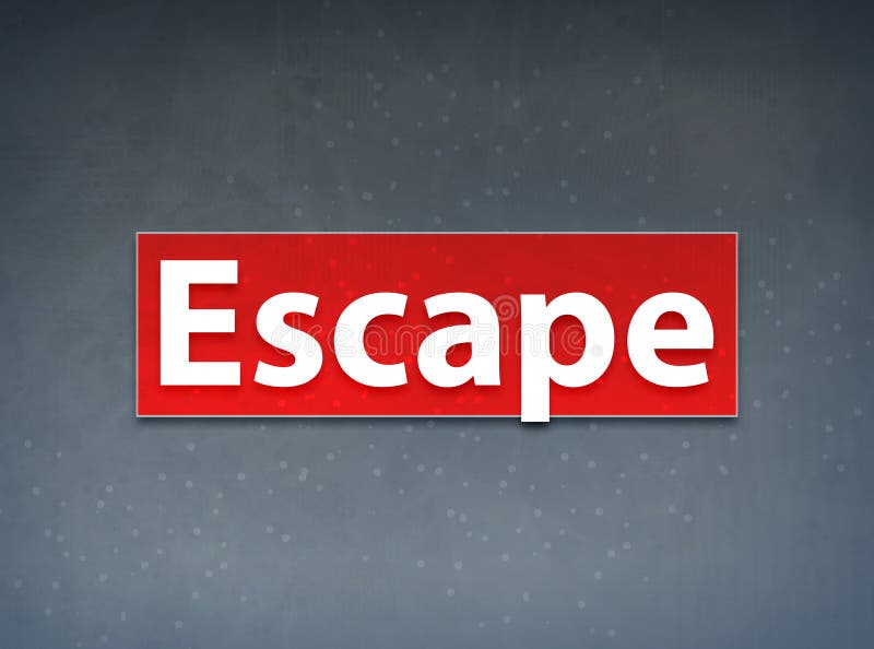 Escape Red Banner Abstract Background Stock Illustration - Illustration ...