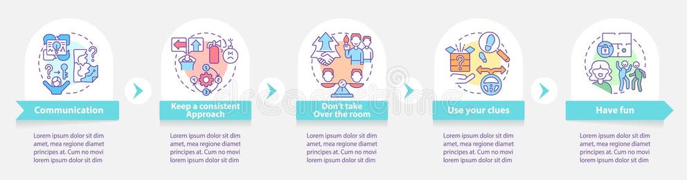 Escape Room Action Plan Round Infographic Template Stock Vector ...