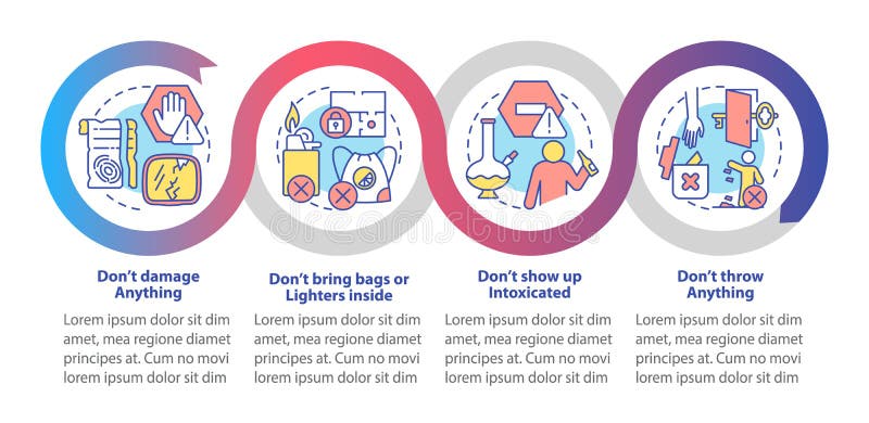 Escape Room Regulations Loop Infographic Template Stock Illustration ...
