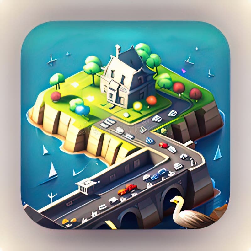 Escape the Room Software App Style Icon. Generative AI. Stock ...