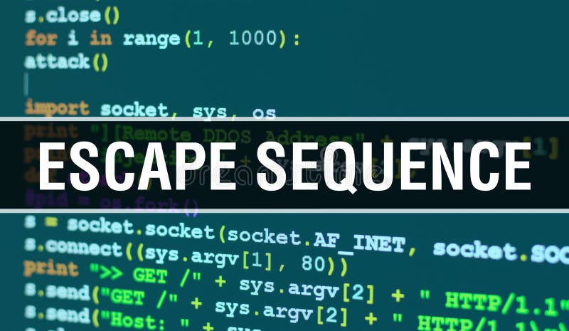 Escape Sequence With Digital Java Code Text Escape Sequence And Computer Software Coding Vector