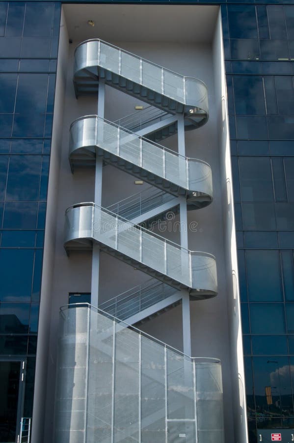Escape stairs stock photo. Image of tread, escape, glass - 20513026