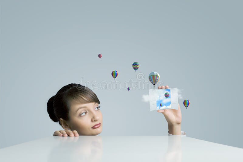 Escaping from reality stock photo. Image of beauty, concept - 43886910