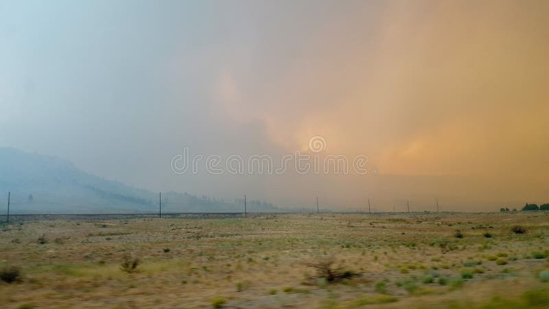 Escaping the Smoky Wildfire Stock Image - Image of nature, outdoor ...