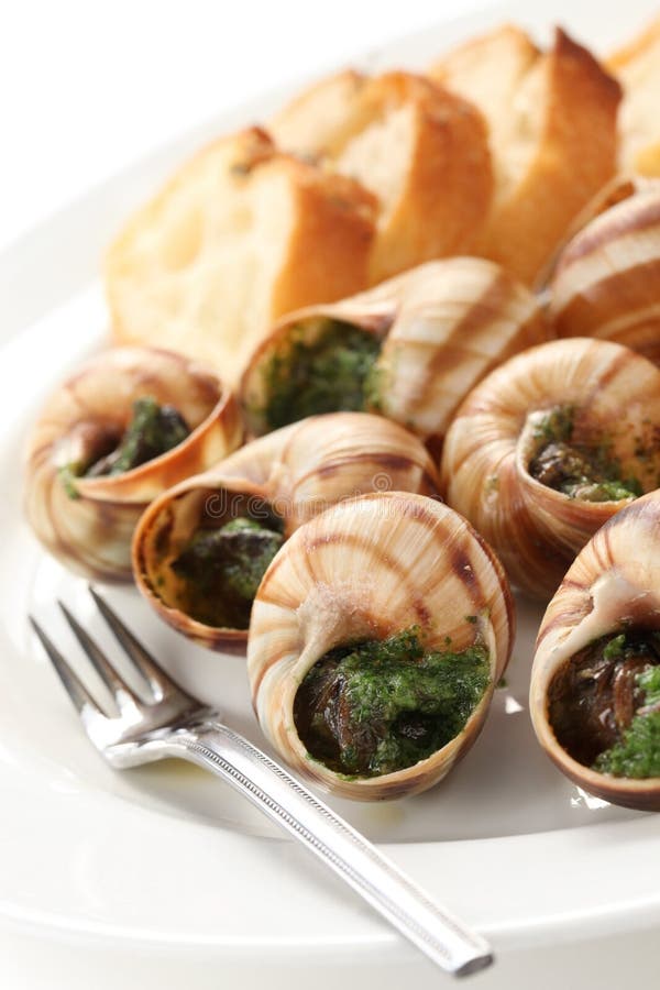 Escargot, Caracoles Un Bourguignonne Del La Imagen de archivo - Imagen ...