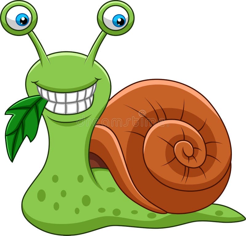 Escargot Mignon De Dessin Animé Drôle Et Adorable Illustration Stock ...