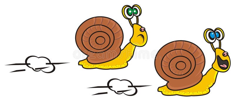 Escargots De La Course Deux Illustration Stock - Illustration du balle ...