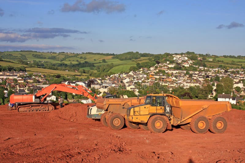 Escavador imagem de stock. Imagem de estrada, pedra, pesado - 35130207