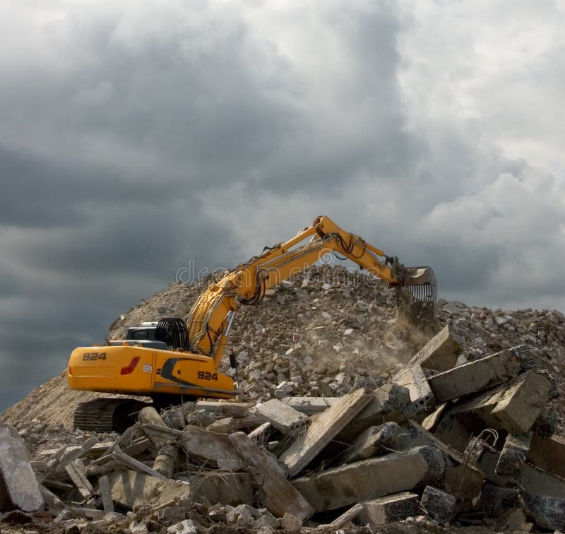 Escavador imagem de stock. Imagem de pesado, terra, indústria - 4612625