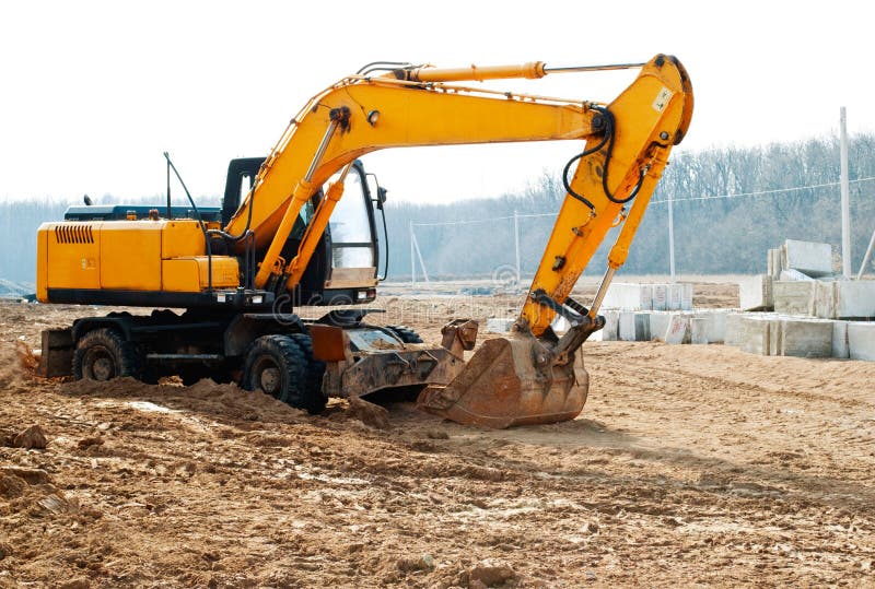 Escavatore fotografia stock. Immagine di escavatore, idraulico - 19002450