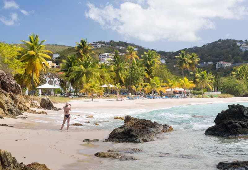 Escena St Thomas USVI De La Playa Fotografía editorial - Imagen de ...