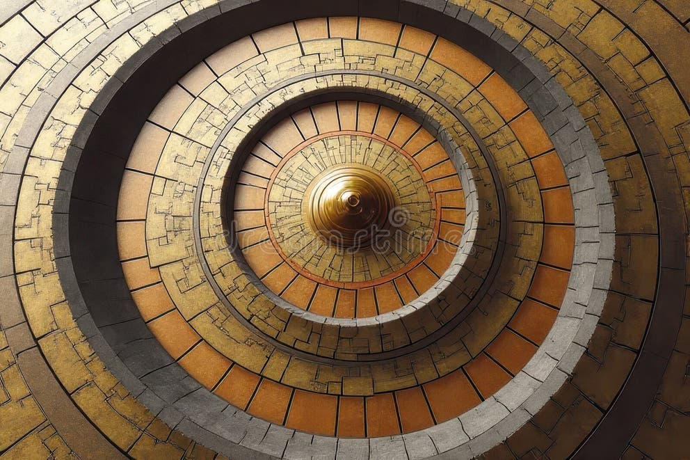 Escher Illusionistic Clock stock illustration. Illustration of abstract ...