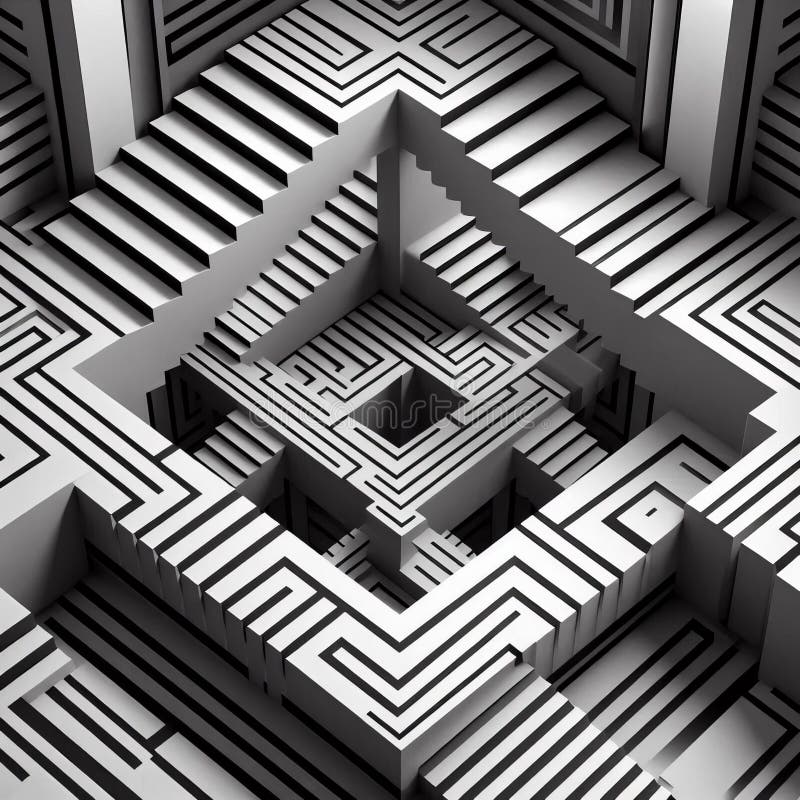 Escher Inspired Designs Architectural Elements or Floor Patterns Stock ...
