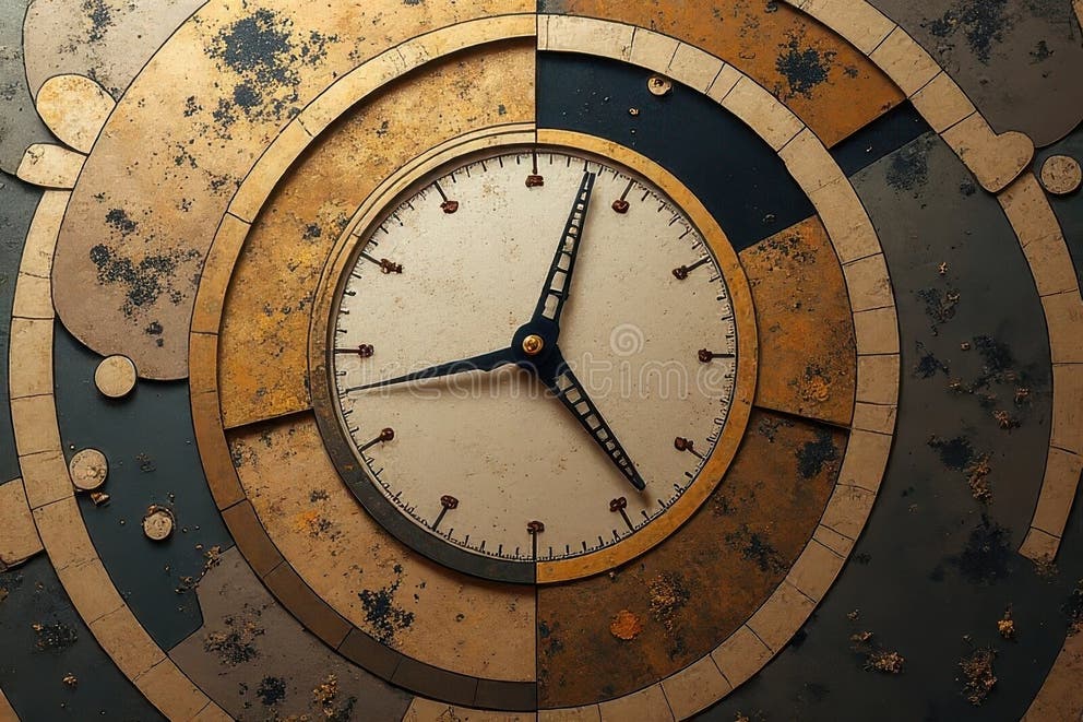 Escher s Elegant Timepiece stock illustration. Illustration of optical ...