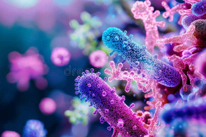 Escherichia Bacteria Coli Cells Under a Microscope Stock Image - Image ...
