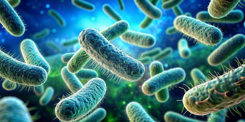 Escherichia Coli (E Coli ) Cells or Bacteria Under Microscope AI ...