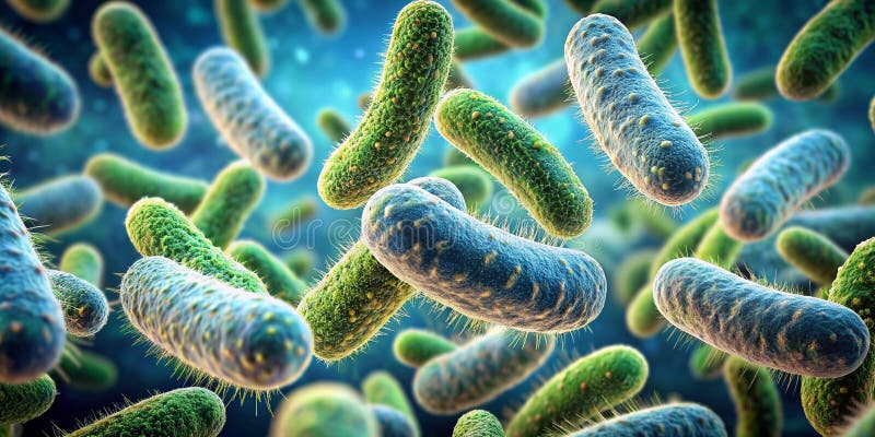 Escherichia Coli (E Coli ) Cells or Bacteria Under Microscope AI ...