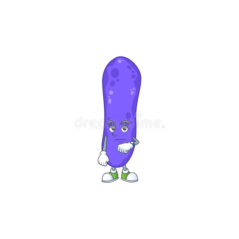 Escherichia Coli with Waiting Gesture Cartoon Mascot Design Concept ... Escherichia Coli with Waiting Gesture Cartoon Mascot Design Concept ...