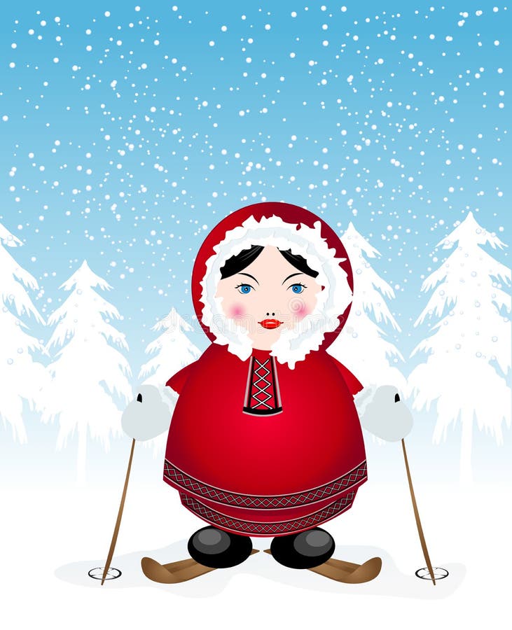 Eschimese Sorridente, Inuit, Carattere Dell'uomo Di Chukchi In Costume ...