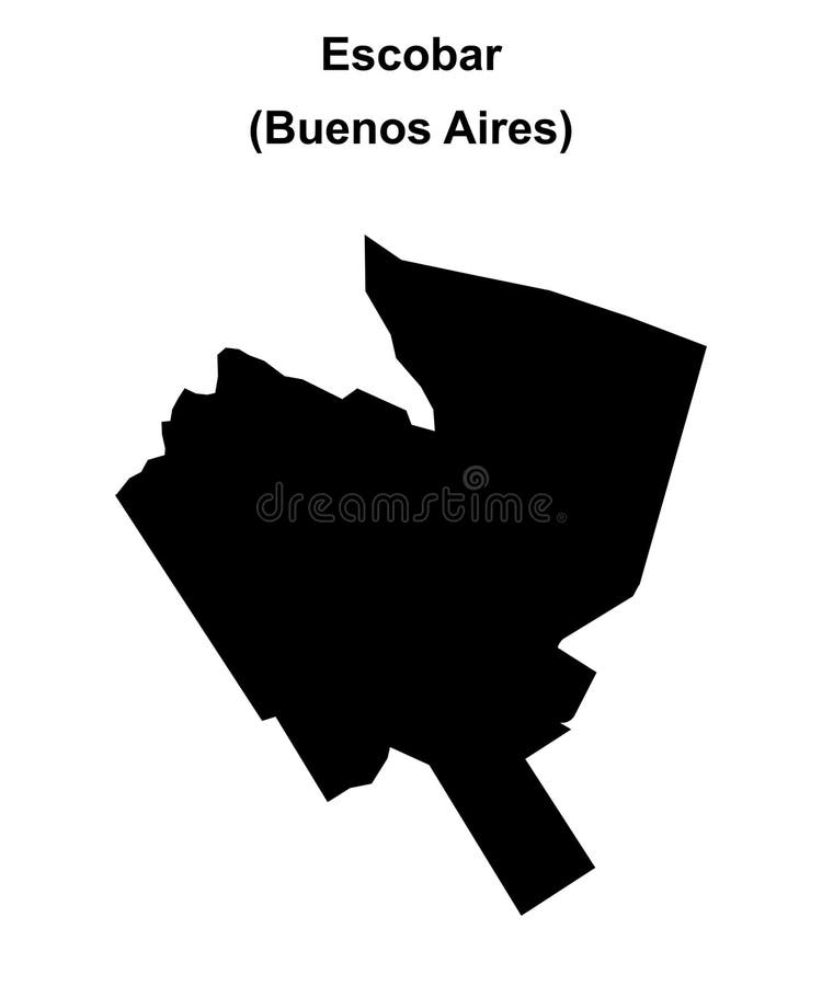 Escobar outline map stock vector. Illustration of region - 380428752