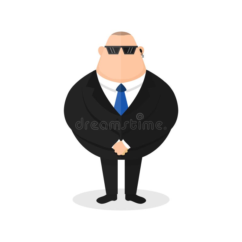 Escolta Fuerte, Guardia De Seguridad Vector Ilustración del Vector ...