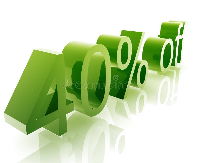 Vert Brillant 40 Quarante Pour Cent, Vente D'isolement Sur Le Fond ...