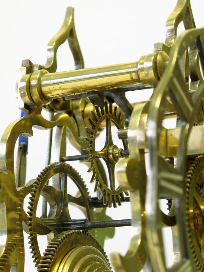 The Escpement of Antique Skeleton Clock Stock Image - Image of dome ...