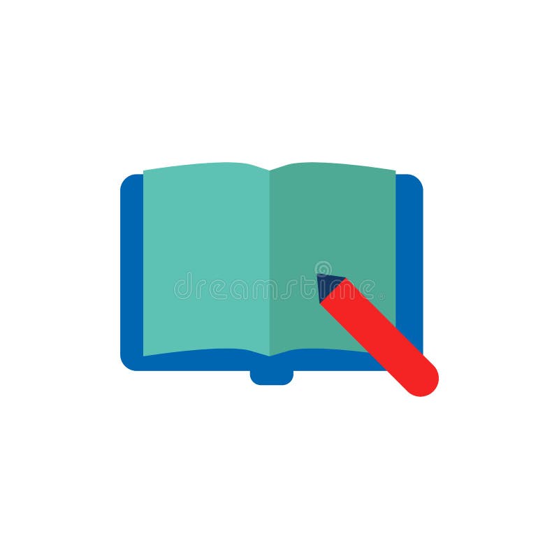 Escriba El Libro Logo Icon Design Ilustración del Vector - Ilustración ...