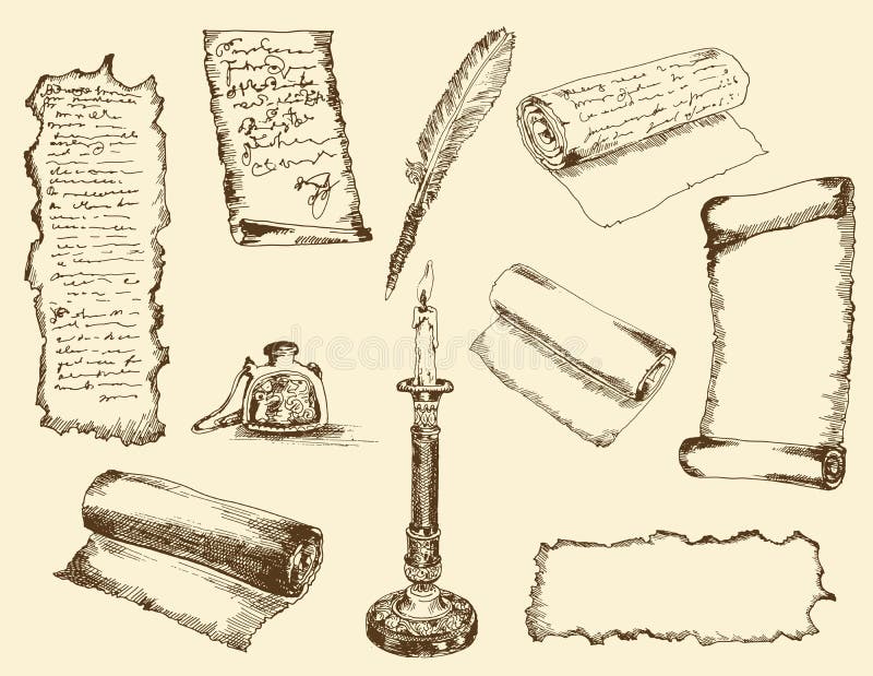 Escritas antigas ilustração do vetor. Ilustração de vazio - 29441547