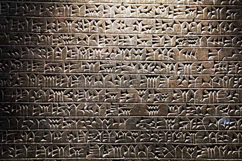 Escritura cuneiforme foto de archivo editorial. Imagen de cultural ...