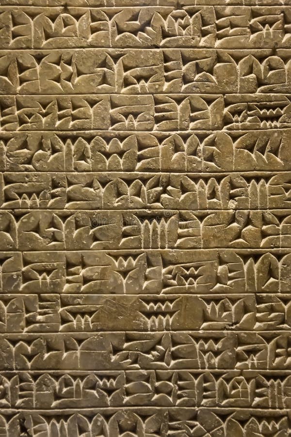 Escritura Cuneiforme Del Civilizati Sumerio O Asirio Antiguo Imagen de ...