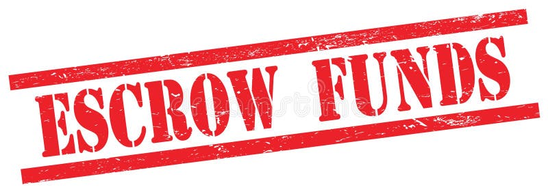 ESCROW FUNDS Text on Red Grungy Rectangle Stamp Stock Illustration ...