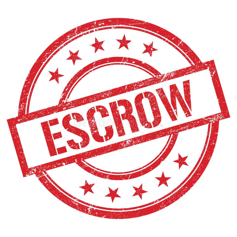 ESCROW Text Written on Red Vintage Stamp Stock Illustration ...