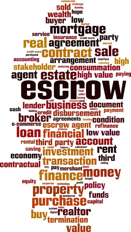 Escrow word cloud stock vector. Illustration of escrow - 269040859